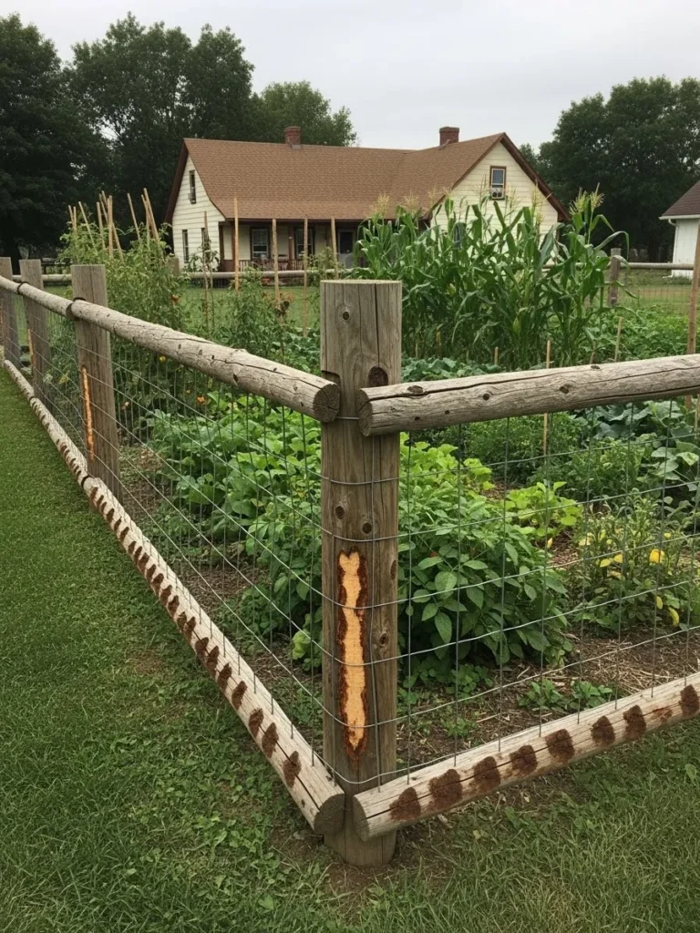 23 Rustic Wood and Wire Fence Ideas With Farmhouse Character